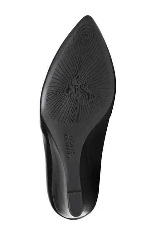 Franco Sarto Frankie Leather Wedge Pump - Black