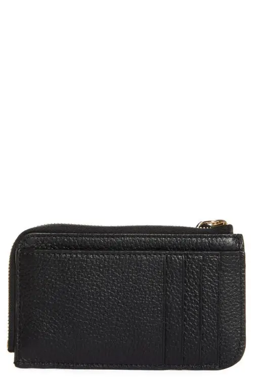 Chloé Alphabet Zip Leather Card Holder - Black 001