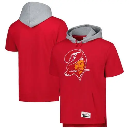 Mitchell & Ness Tampa Bay Buccaneers Postgame Short Sleeve Hoodie