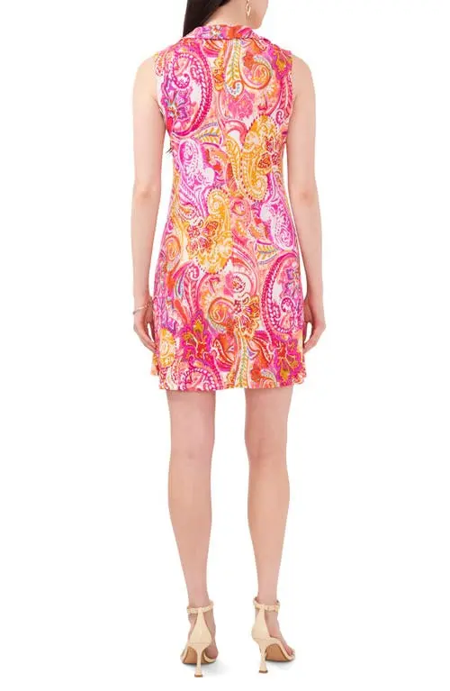 Chaus Paisley O-ring Zip Shift Dress