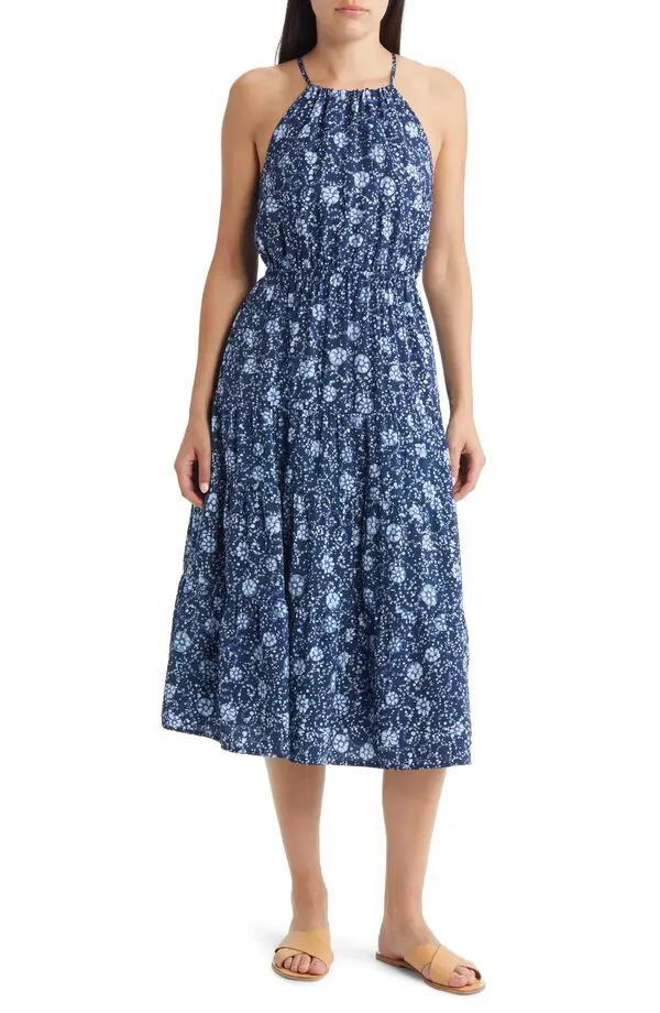 Madewell Cross-Back Halter Midi Dress In Classic Indigo - 61% Off |  Editorialist