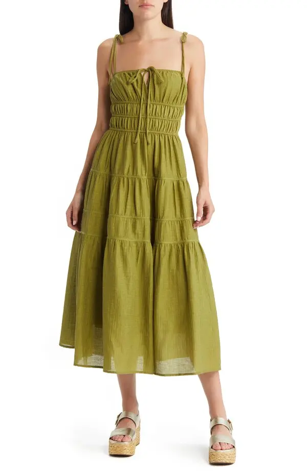 moon river dresses Moon River Pleated Midi Dress main image 1