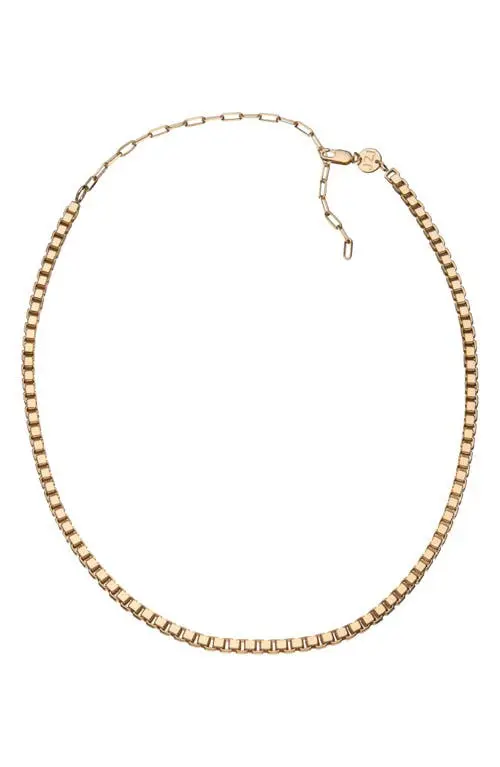 Jennifer Zeuner Jewelry Rima Box Chain Necklace - Gold Vermeil
