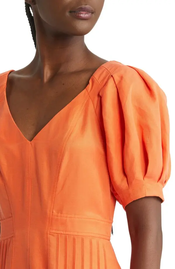 strapless open back dress Orange Rhinestone Jersey Long Feather Prom Dress main image 0