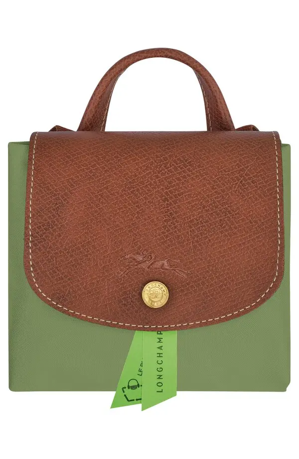 Longchamp Green Nylon Backpack with Brown Trim Longchamp backpack review: I put two of Longchamp main image 2