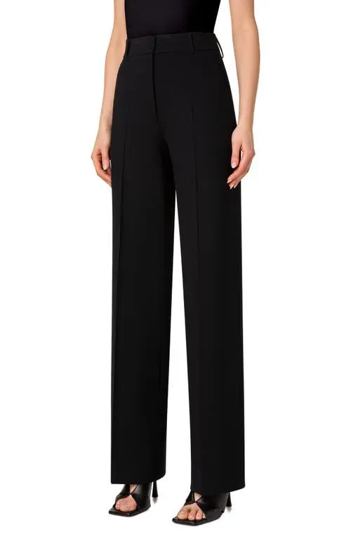 Akris Chiaro Jersey Straight Leg Trousers - 009 Black