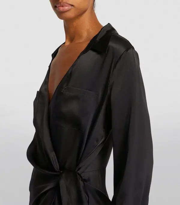 l'agence kadi silk wrap dress LAgence Kadi Long Silk Wrap Dress