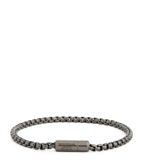 Tateossian Rhodium-plated Box Chain Bracelet - Silver
