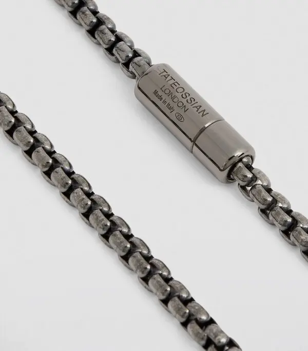 Tateossian Rhodium-plated Box Chain Bracelet