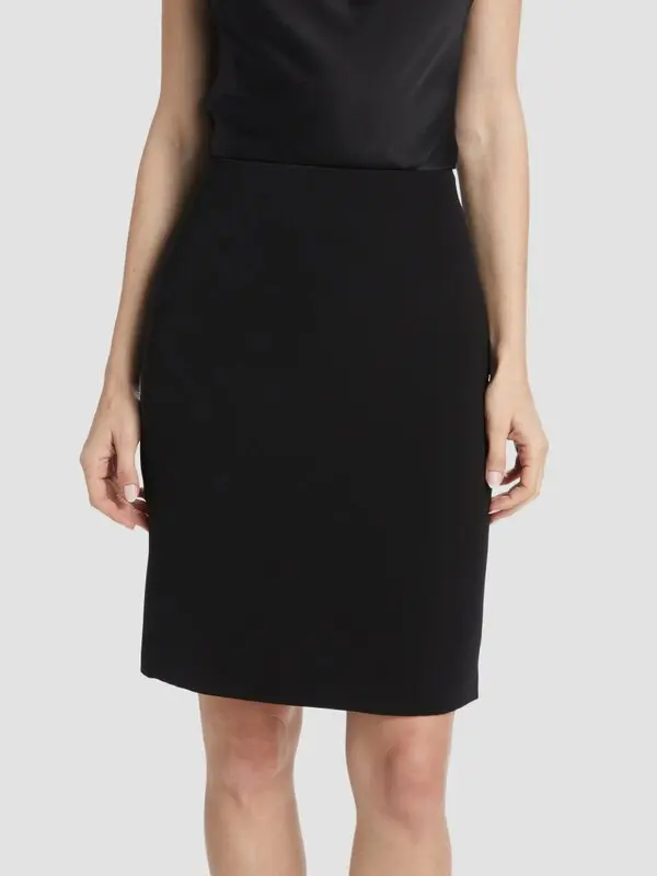 Giorgio Armani Silk Pencil Skirt - Black