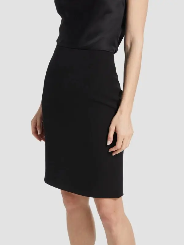 Giorgio Armani Silk Pencil Skirt - Black