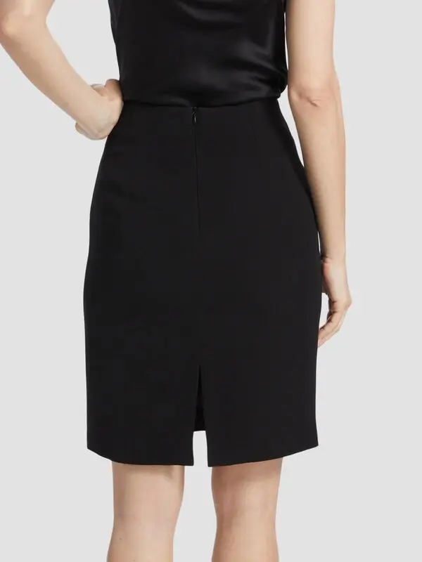 Giorgio Armani Silk Pencil Skirt - Black