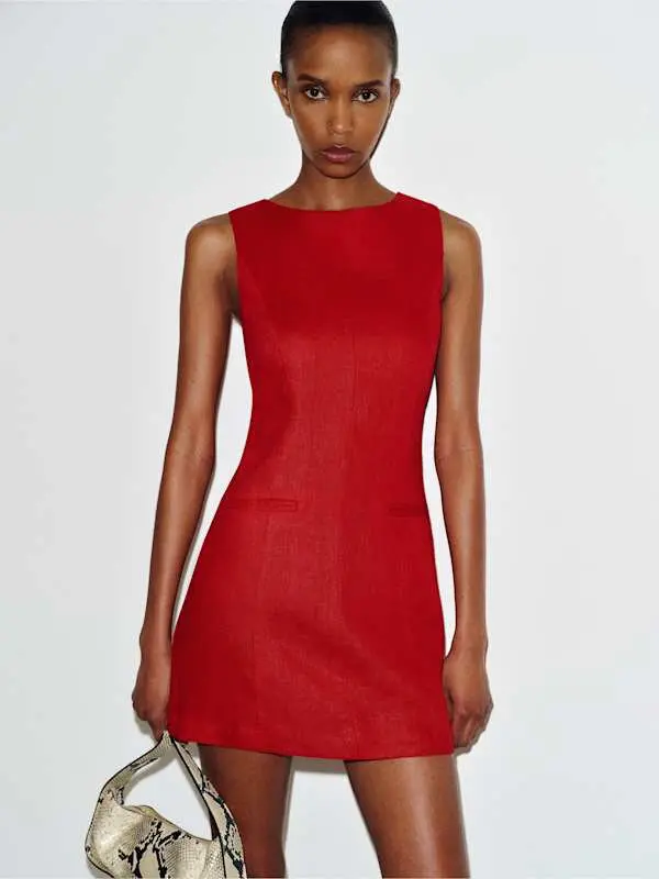 REFORMATION Leopard Print Sleeveless Mini Dress