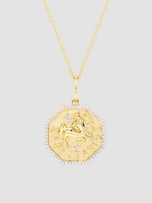 Saks Fifth Avenue Collection 14k Yellow Gold & 0.2 Tcw Diamond Zodiac Pendant Necklace - Sagittarius