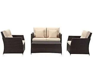 SAFAVIEH Parry 4-piece Outdoor Living Set By - One-color