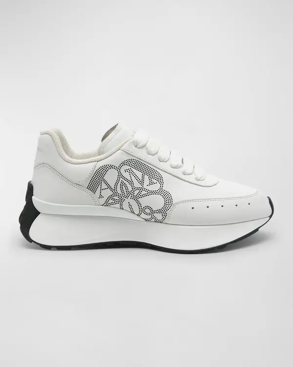 Alexander McQueen Sprint Leather Logo Runner Sneakers