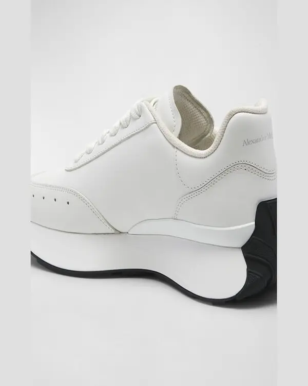 Alexander McQueen Sprint Leather Logo Runner Sneakers