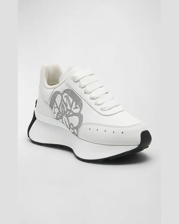 Alexander McQueen Sprint Leather Logo Runner Sneakers