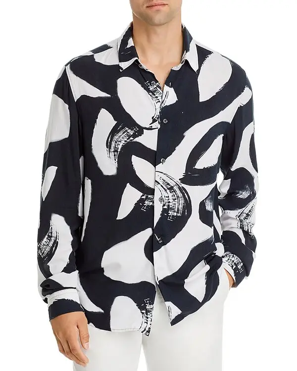 Hugo Emero Straight Fit Button Down Shirt - Open White | Editorialist