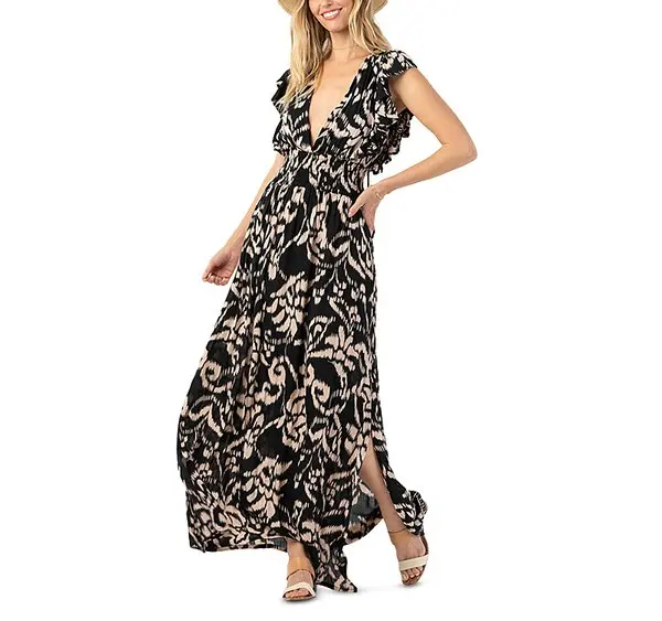 Tiare Hawaii Dahlia Tie Dye Cover Up Maxi Dress