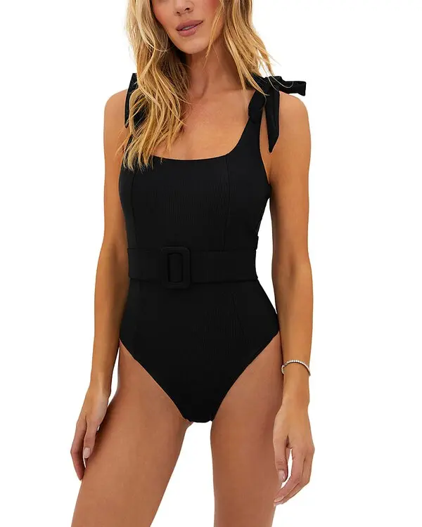 Beach Riot Sydney Belted One-piece Swimsuit - Black