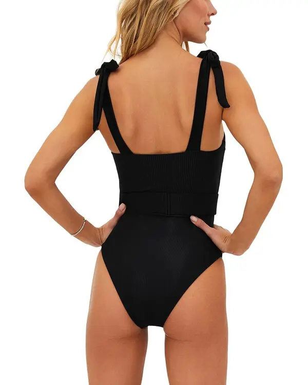 Beach Riot Sydney Belted One-piece Swimsuit - Black