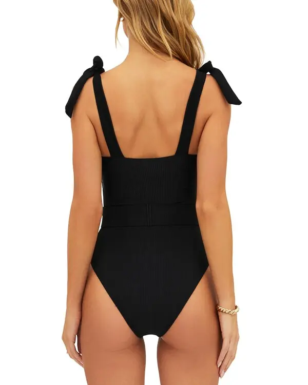 Beach Riot Sydney Belted One-piece Swimsuit - Black