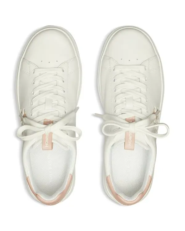 Tory Burch Double T Howell Court Sneakers - Titanium/shell Pink