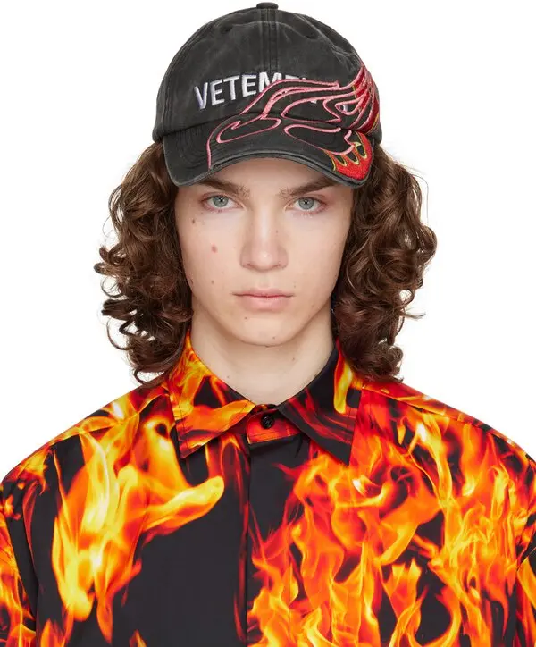 Vetements Flame Cap In Black - 50% Off | Editorialist