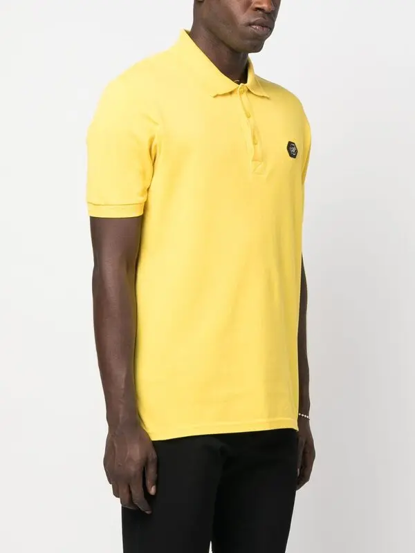 Philipp Plein Logo-print Short-sleeved Polo Shirt - Yellow