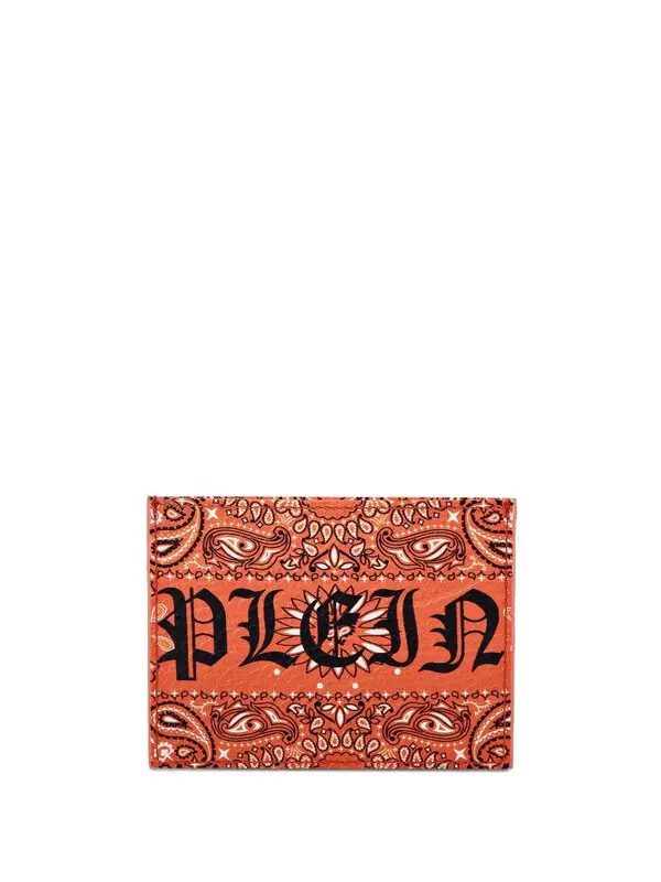Philipp Plein Gothic Plein Paisley-print Cardholder - Orange