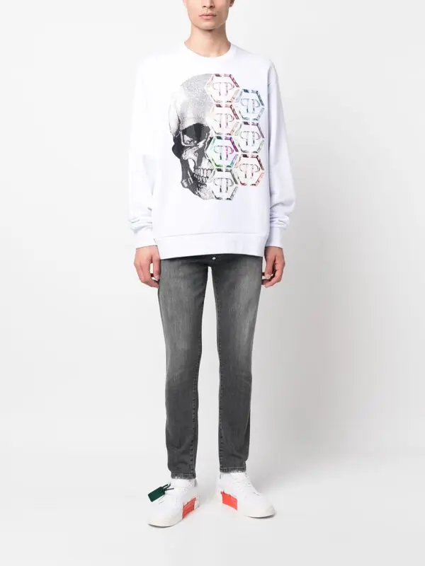 Philipp Plein Skull-print Crew-neck Sweatshirt