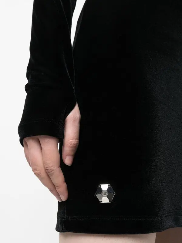 Philipp Plein Velvet Minidress