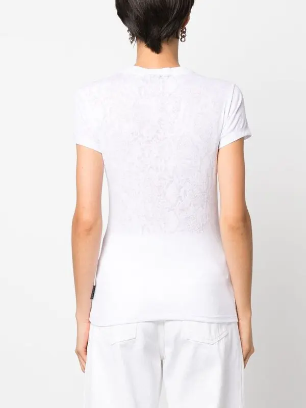 Philipp Plein Snakeskin-print Cotton T-shirt - White