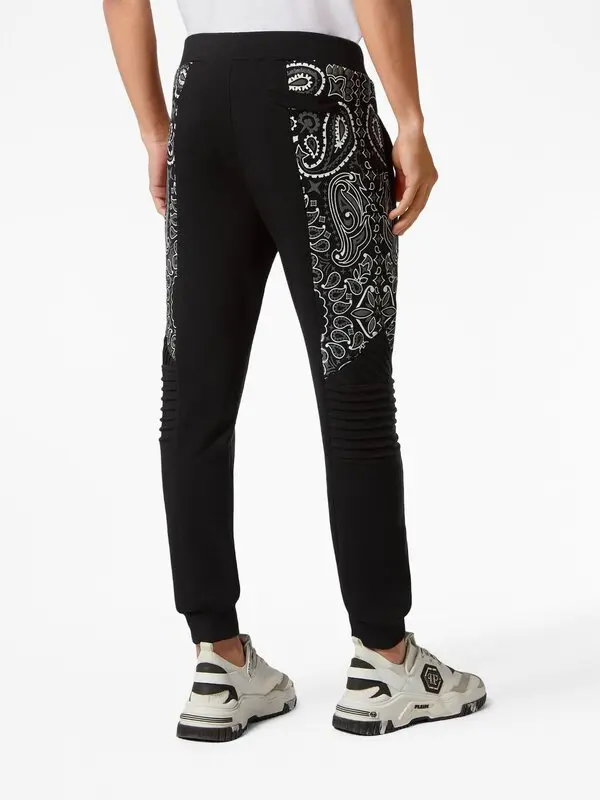 Philipp Plein Bandana-print Track Pants - Black