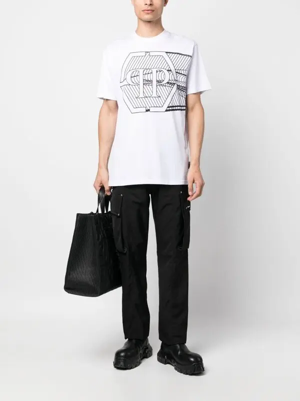Philipp Plein Skull&bones Short-sleeved T-shirt - White