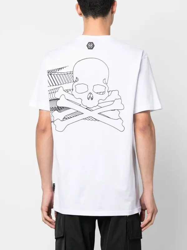 Philipp Plein Skull&bones Short-sleeved T-shirt - White