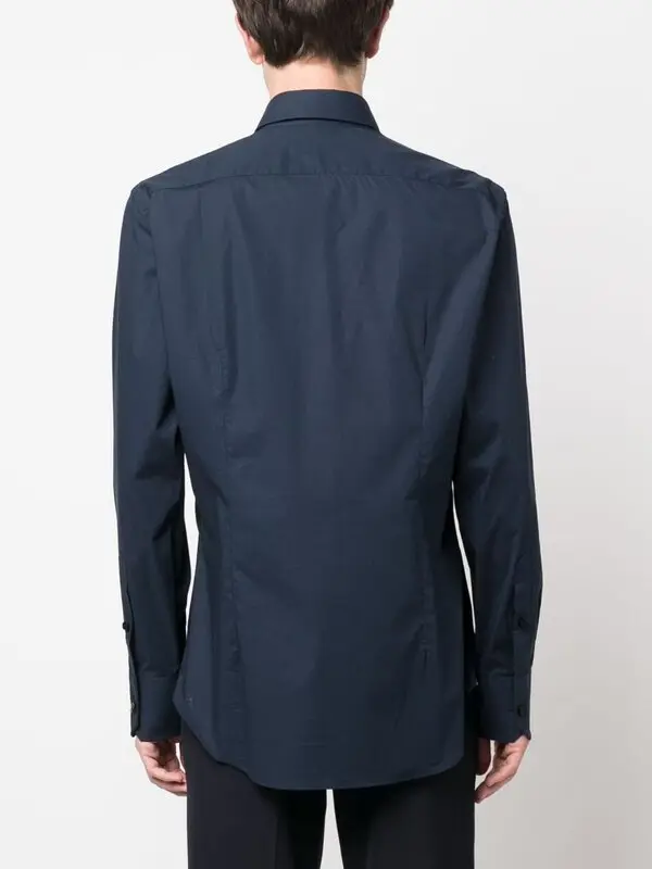 BILLIONAIRE Embroidered-motif Long-sleeve Shirt - Blue