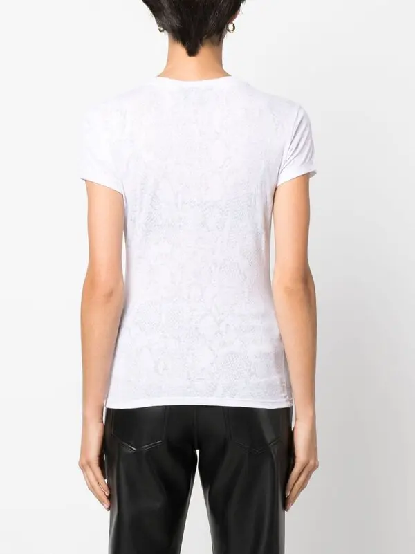 Philipp Plein Rhinestone Logo T-shirt - White