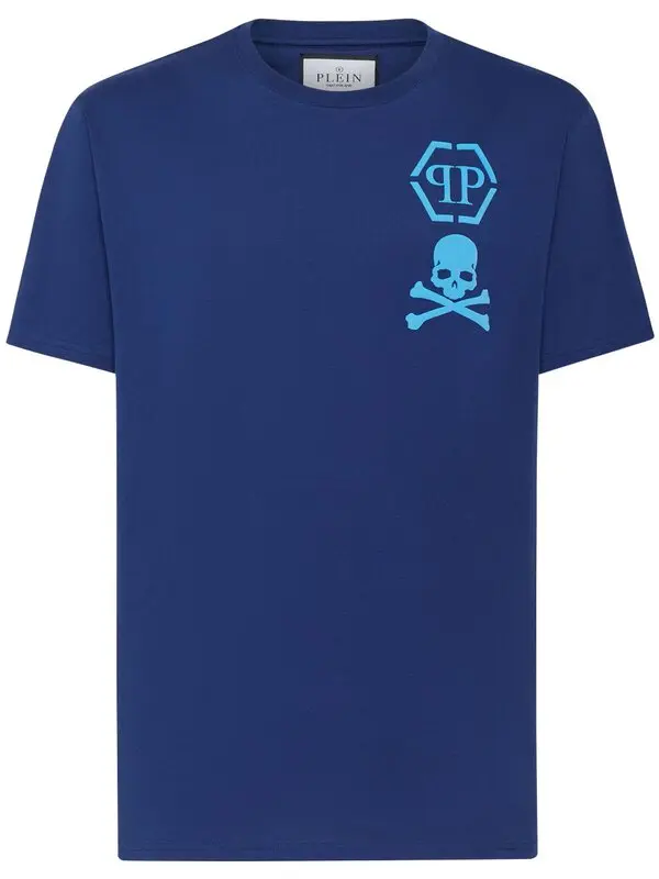 Philipp Plein Logo-print Cotton T-shirt - Blue