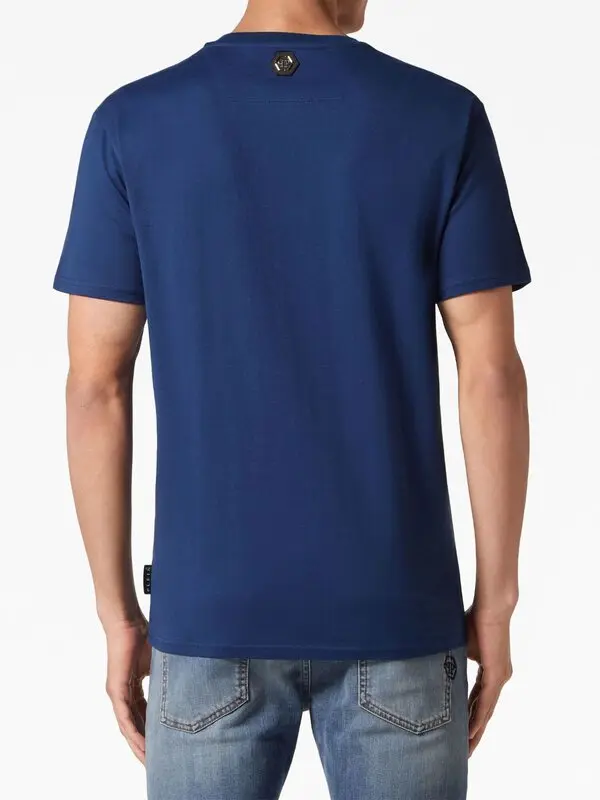 Philipp Plein Logo-print Cotton T-shirt - Blue