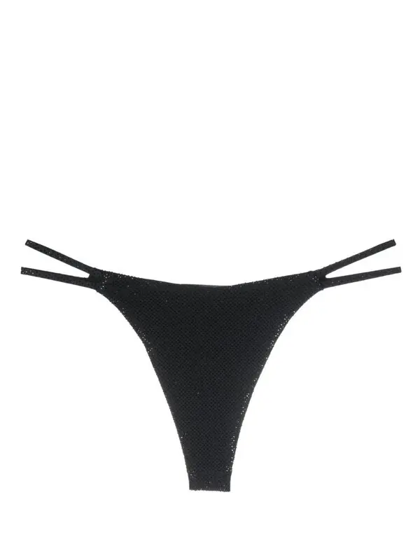 Philipp Plein Crystal-embellished Thong - Black