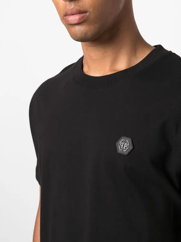 Philipp Plein Skull&bones-print Cotton T-shirt - Black