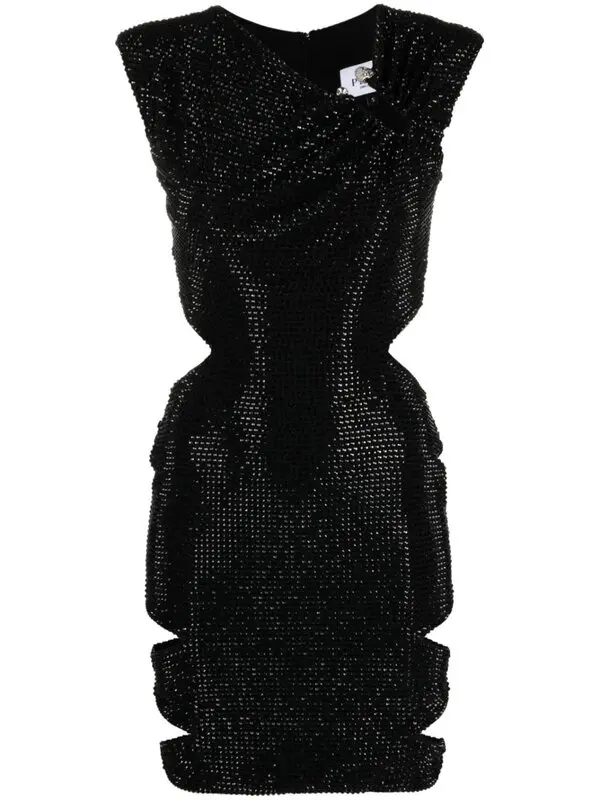 Philipp Plein Crystal-embellished Mini Dress