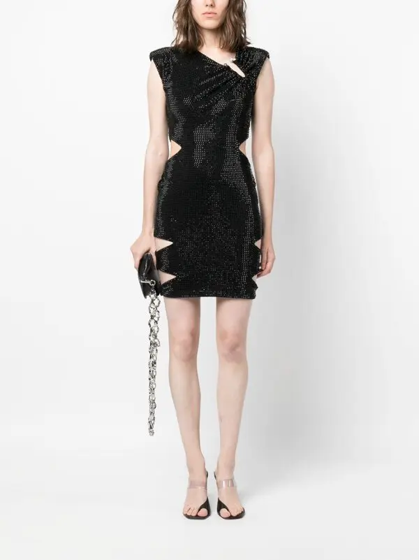 Philipp Plein Crystal-embellished Mini Dress