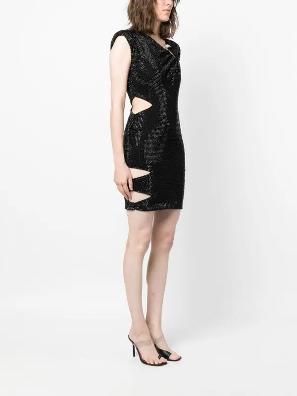 Philipp Plein Crystal-embellished Mini Dress