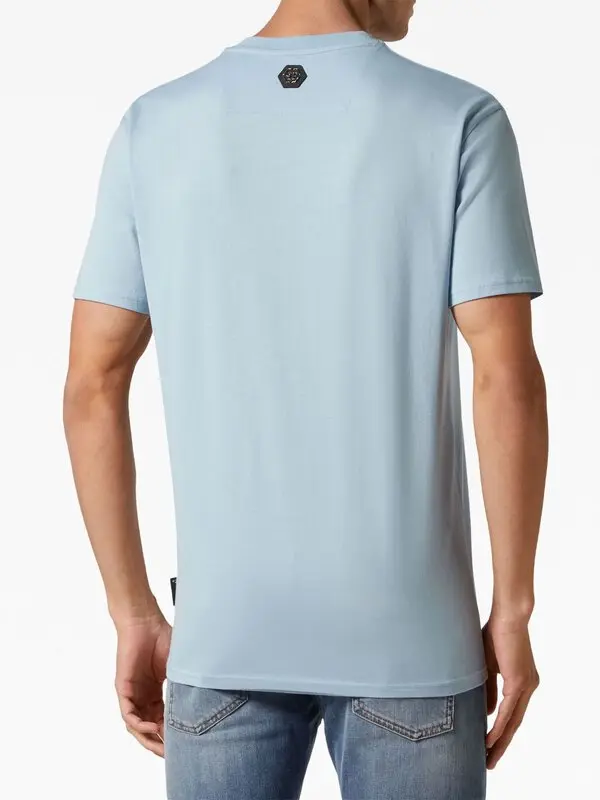 Philipp Plein Logo-print Cotton T-shirt - Blue