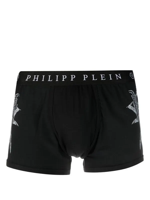 Philipp Plein Logo-waistband Boxers - Black