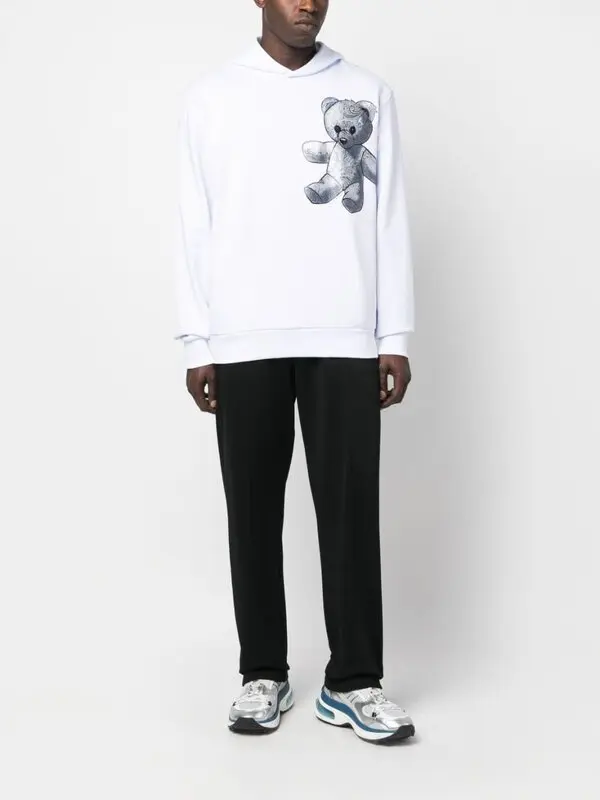 Philipp Plein Paisley Teddy Bear Hoodie - White