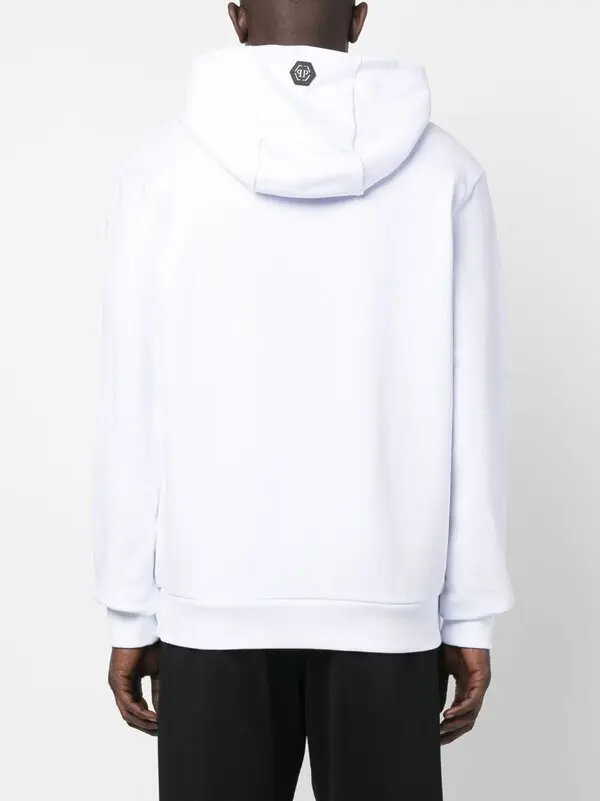 Philipp Plein Paisley Teddy Bear Hoodie - White